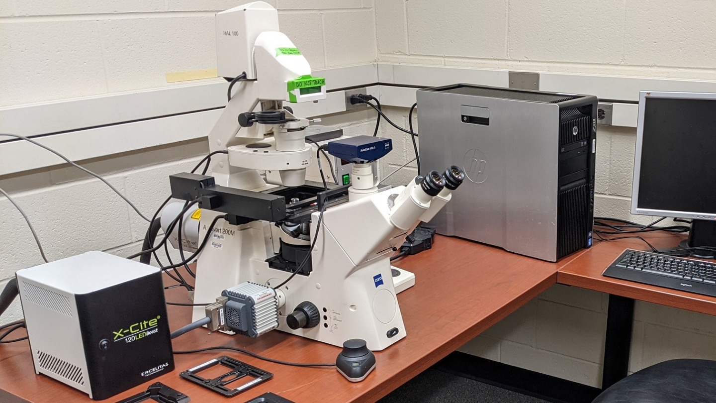 Zeiss Axiovert 200M Fluorescence Microscope (SFH) | Biomed Core ...